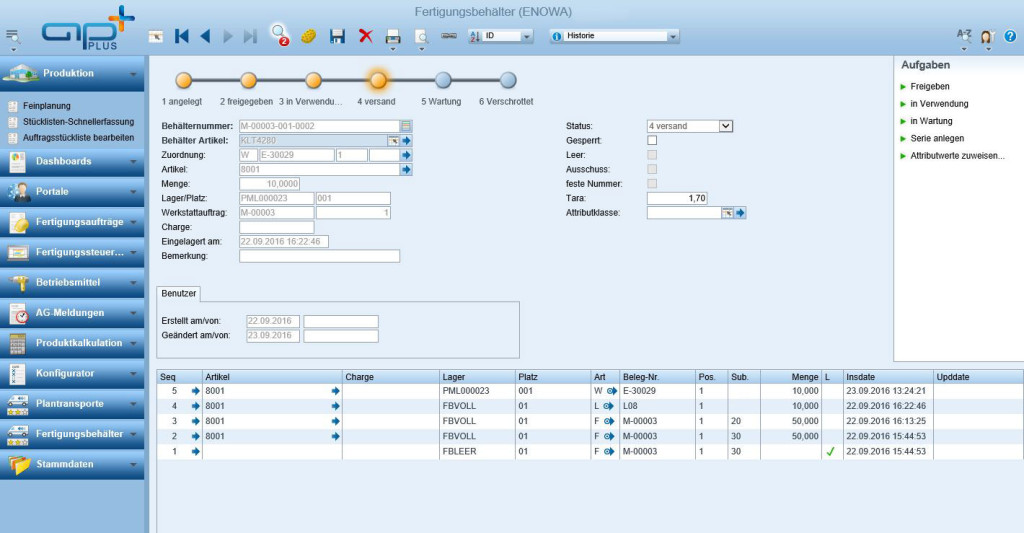 APplus 6.3: Neue Funktionen in der ERP-Version