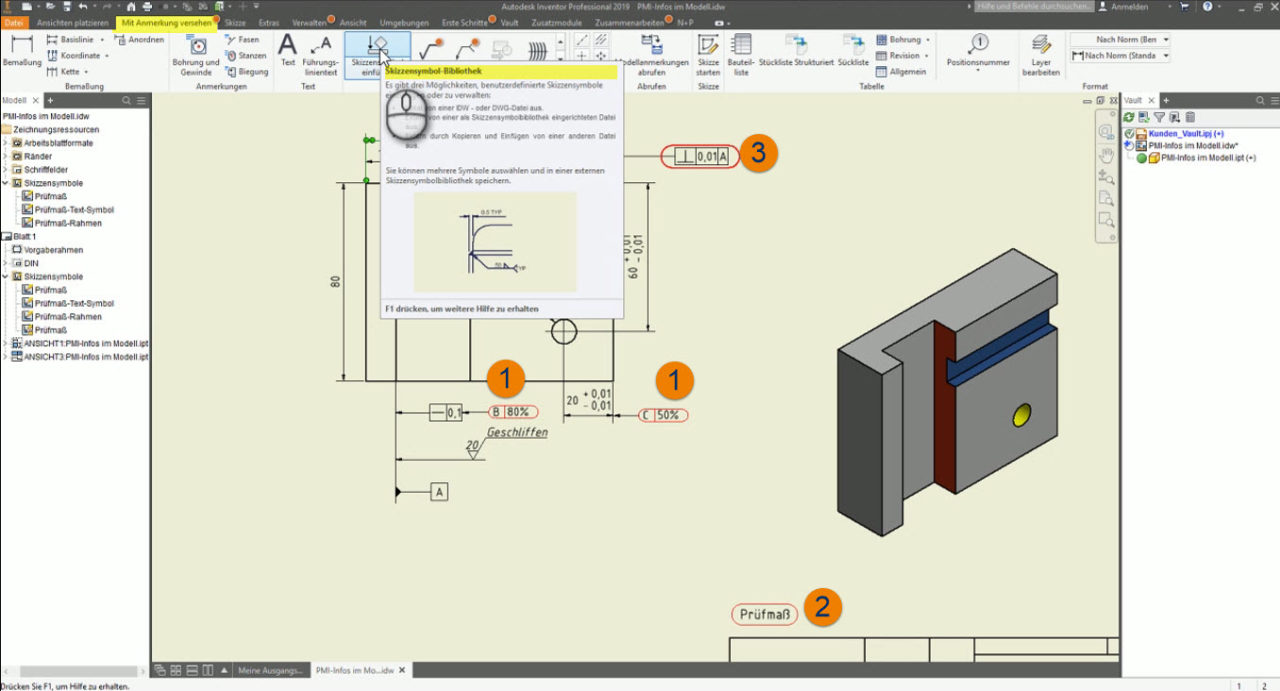 Prüfmaße nach DIN 406-10 in Autodesk Inventor – N+P-Blog