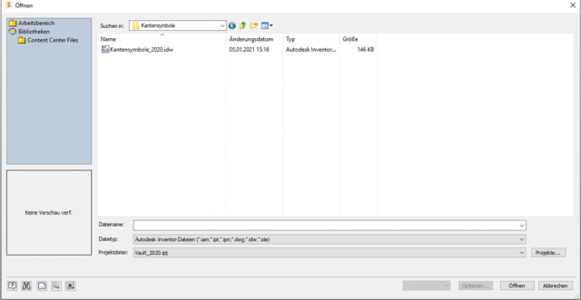 DIN 6784, DIN ISO 13715: Kantensymbole Inventor